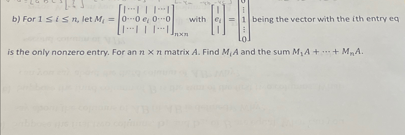 is the only nonzero entry. For an n×n ﻿matrix A. | Chegg.com