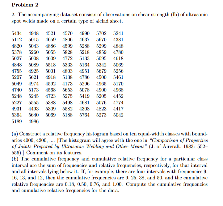Problem 22. ﻿The accompanying data set consists of | Chegg.com