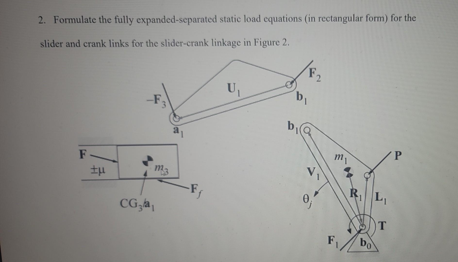 Solved 2. Formulate the fully expanded-separated static load | Chegg.com