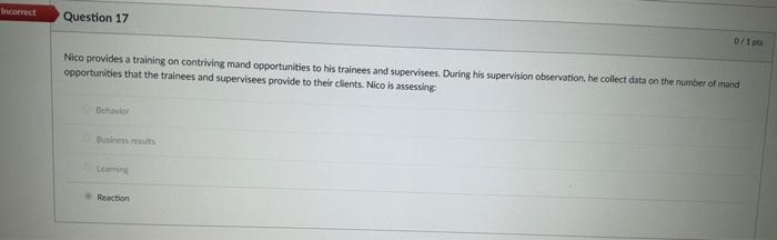 Solved Nico provides a training on contriving mand | Chegg.com