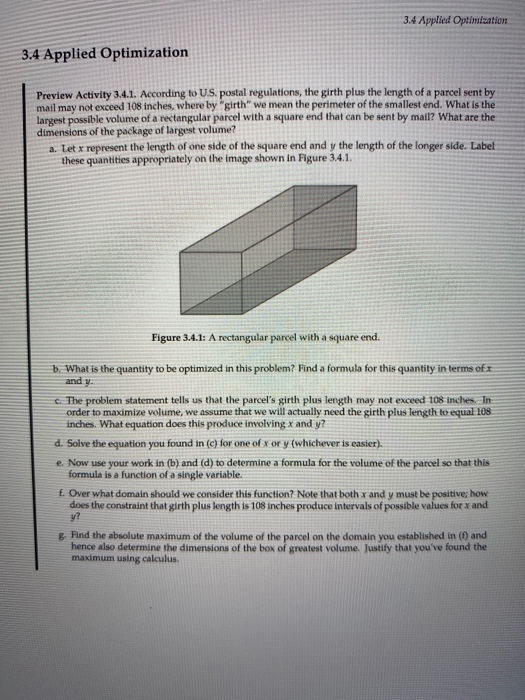 Solved 3.4 Applied Optimization 3.4 Applied Optimization | Chegg.com