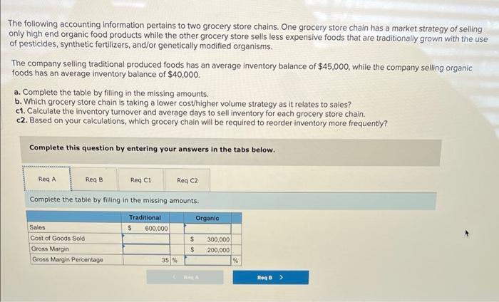 Solved The following accounting information pertains to two | Chegg.com