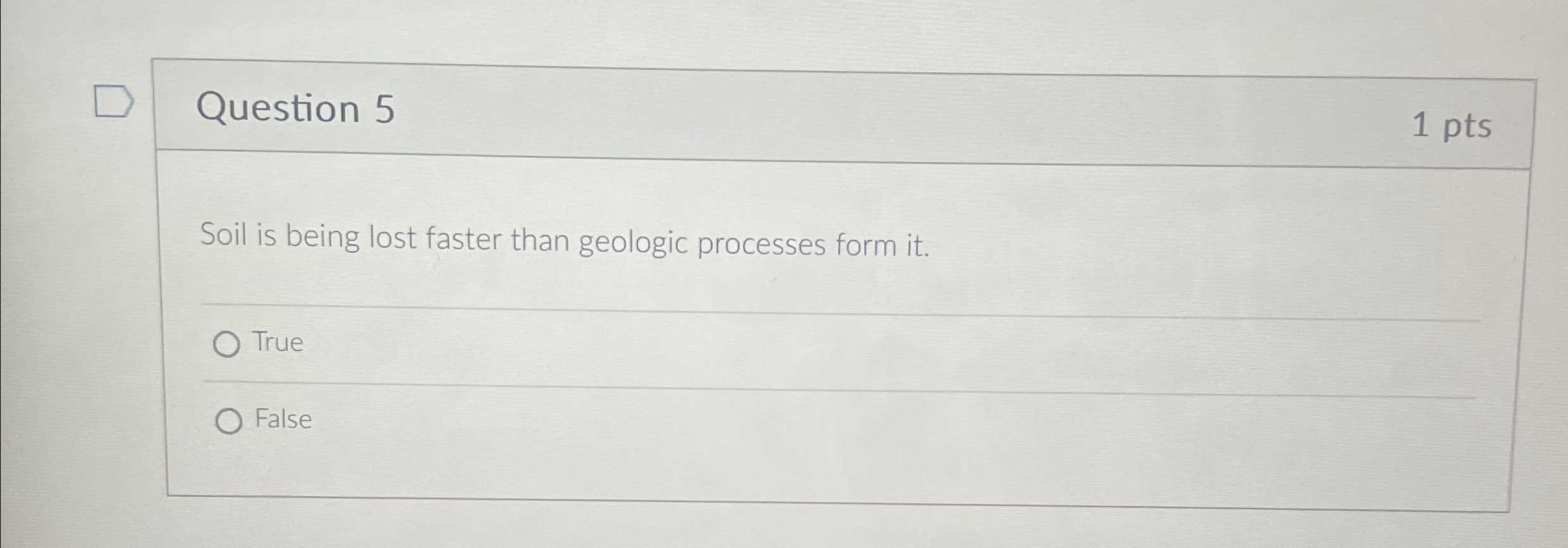 Solved Question 51 ﻿ptsSoil is being lost faster than | Chegg.com