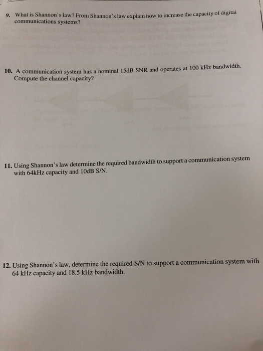 Solved Exercises 1. Calculate the thermal noise power in dBm | Chegg.com