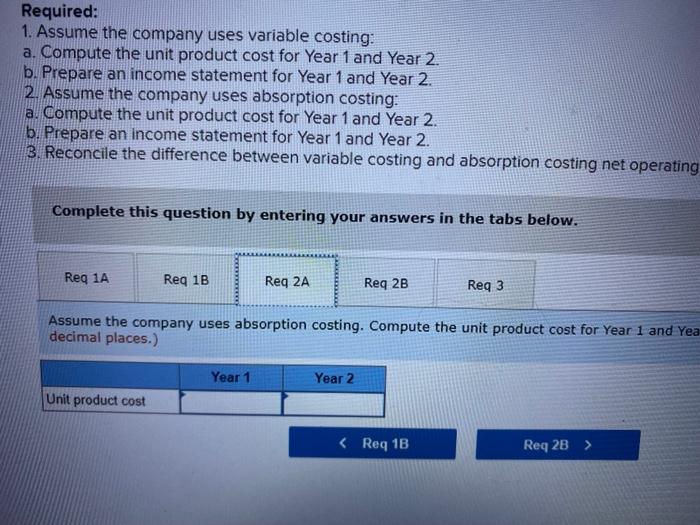 Solved Exercise 6-9 (Algo) Variable and Absorption Costing | Chegg.com