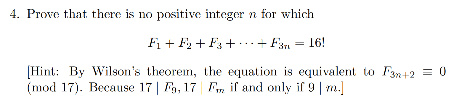 Solved Prove that there is no positive integer n ﻿for | Chegg.com