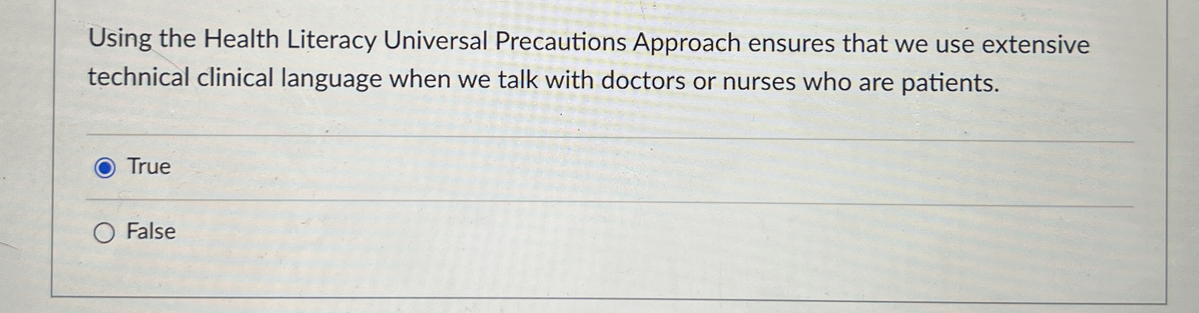 Solved Using the Health Literacy Universal Precautions | Chegg.com