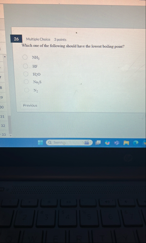 Solved 26Multiple Choice 3 ﻿pointsWhich one of the following | Chegg.com