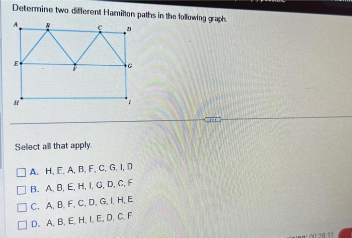 Solved Determine two different Hamilton paths in the | Chegg.com