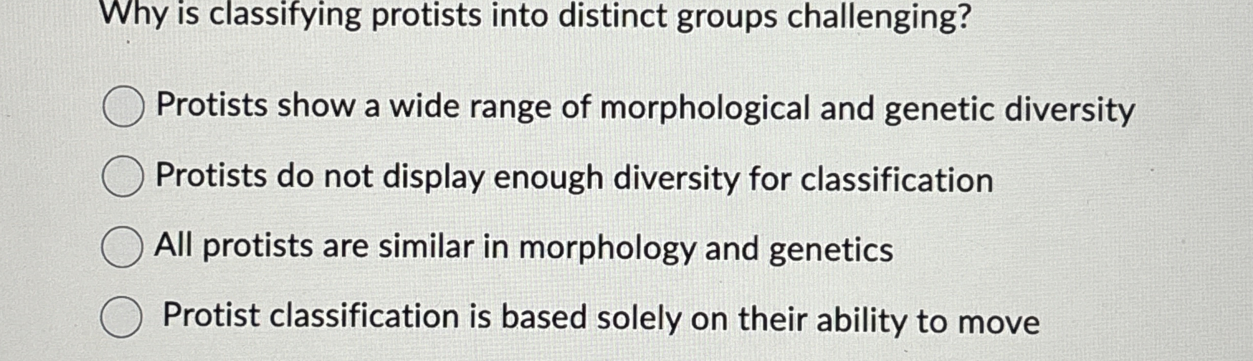 Solved Why is classifying protists into distinct groups | Chegg.com