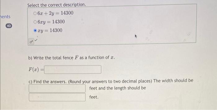 Solved Zephan wants to enclose a rectangular field with five | Chegg.com