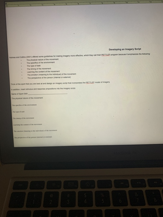 Developing an Imagery Script Homes and which they | Chegg.com