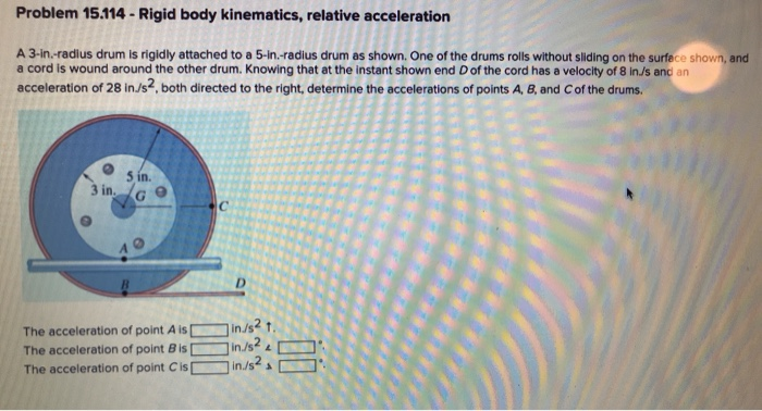 Problem 15.114 - Rigid body kinematics, relative | Chegg.com