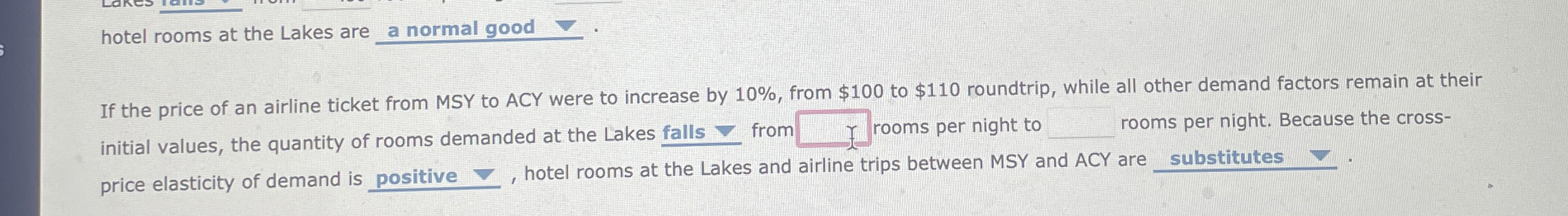 Solved hotel rooms at the Lakes area normal good.If the | Chegg.com