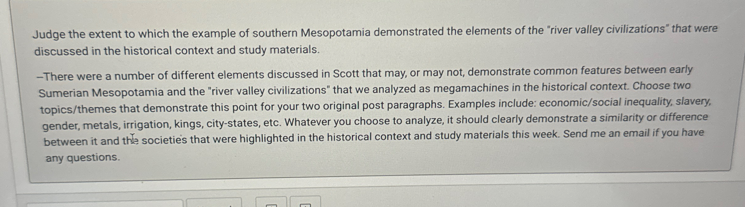 Solved Judge the extent to which the example of southern | Chegg.com