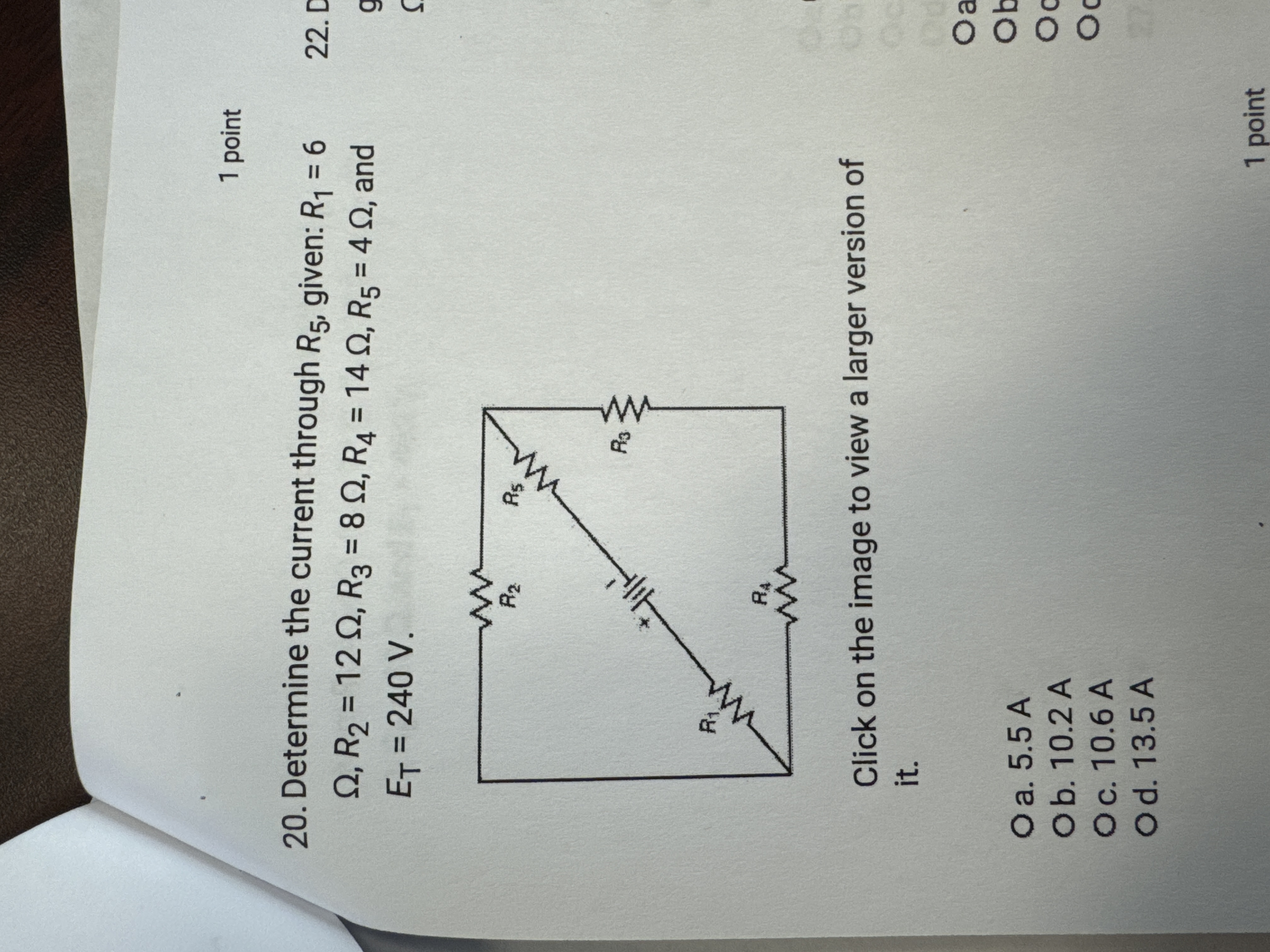 Solved Determine the current through R5, ﻿given: | Chegg.com