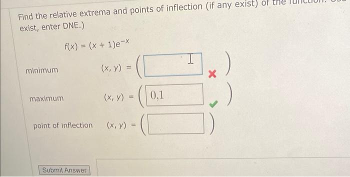 Solved Find the relative extrema and points of inflection | Chegg.com