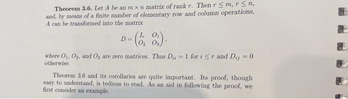 Solved 3. Prove that for any mxn matrix A, rank(A) = 0 if | Chegg.com