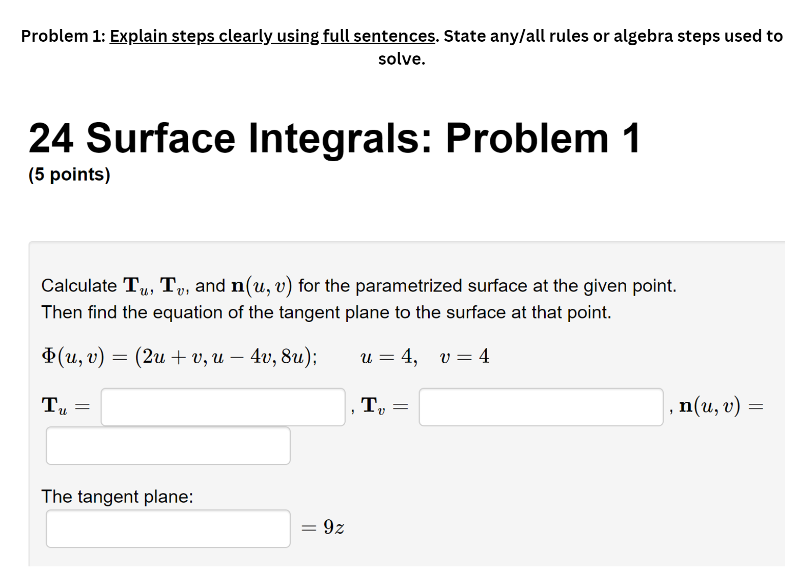 Solved Problem 1: Explain steps clearly using full | Chegg.com
