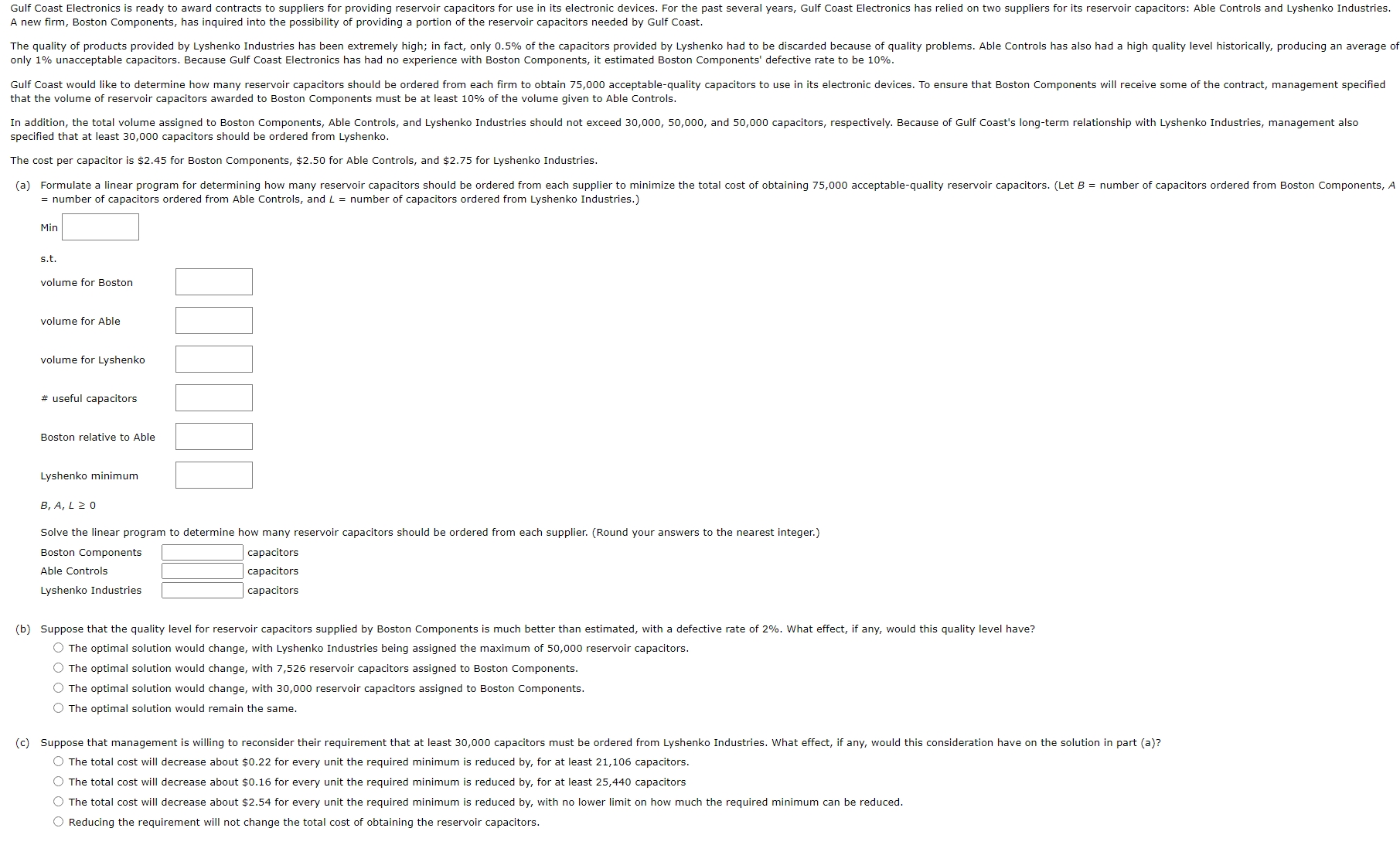 Solved I need assistance with this linear programming | Chegg.com