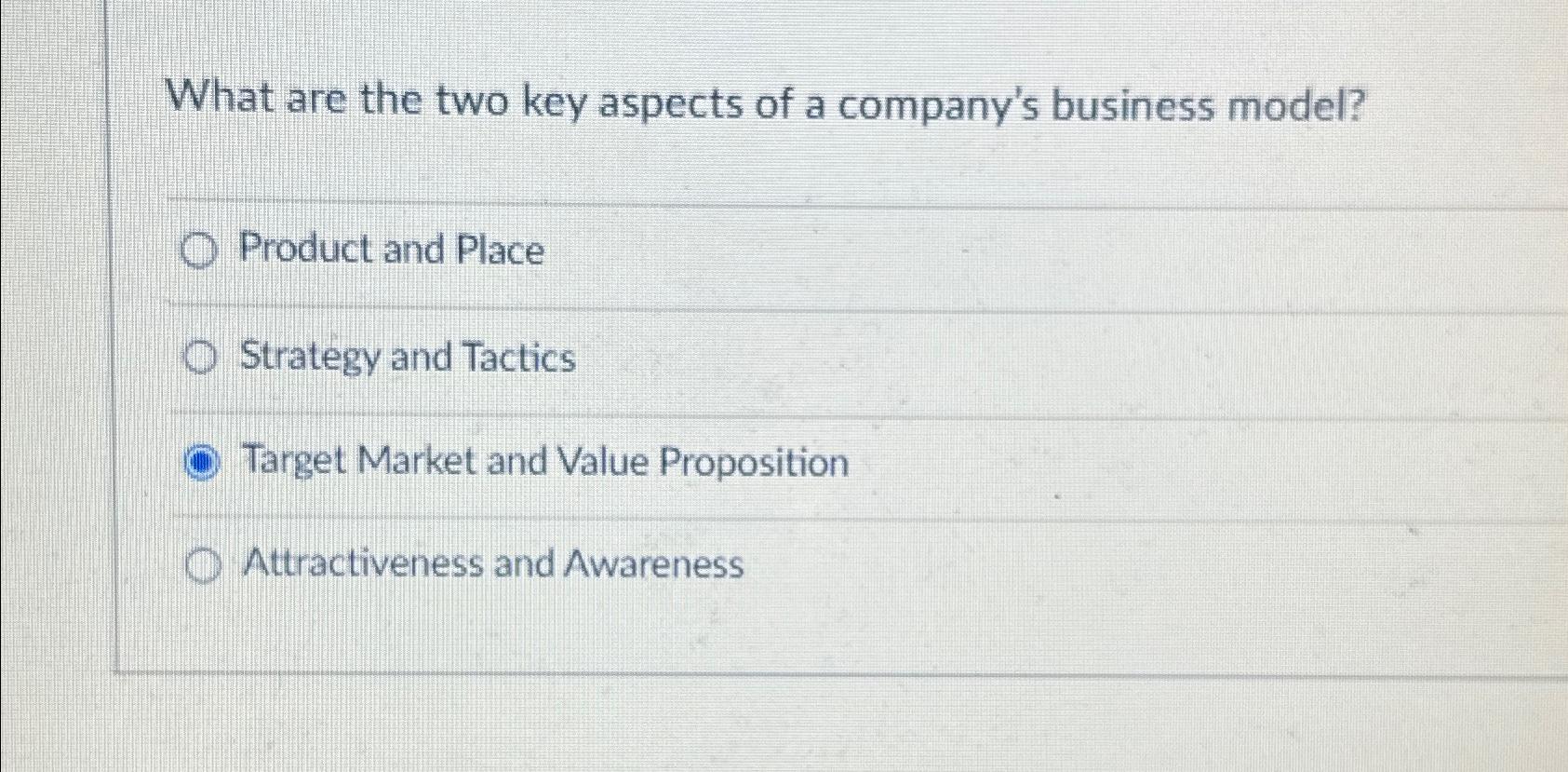 Solved What are the two key aspects of a company's business | Chegg.com