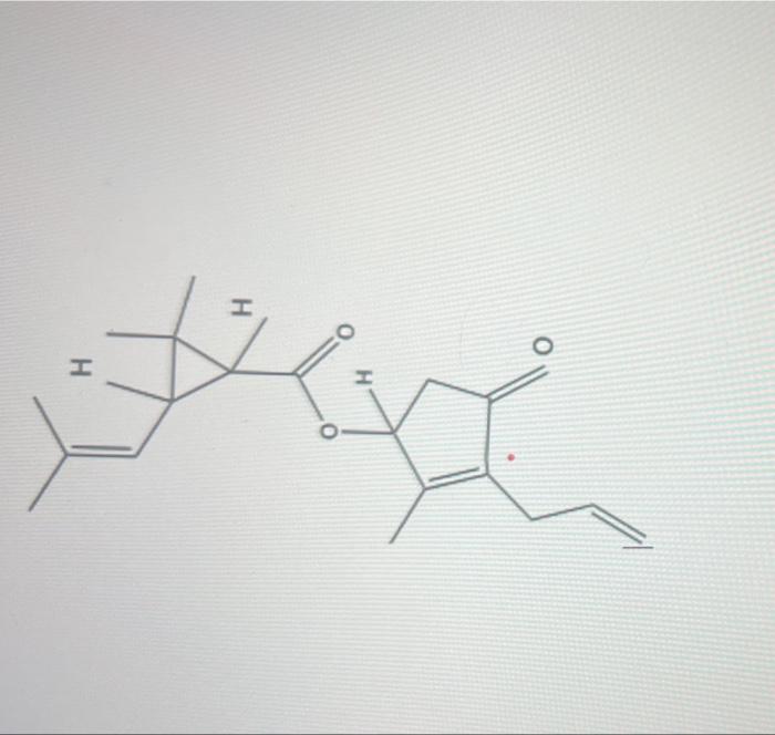 Solved circle the functional groups of Allethrin pls | Chegg.com