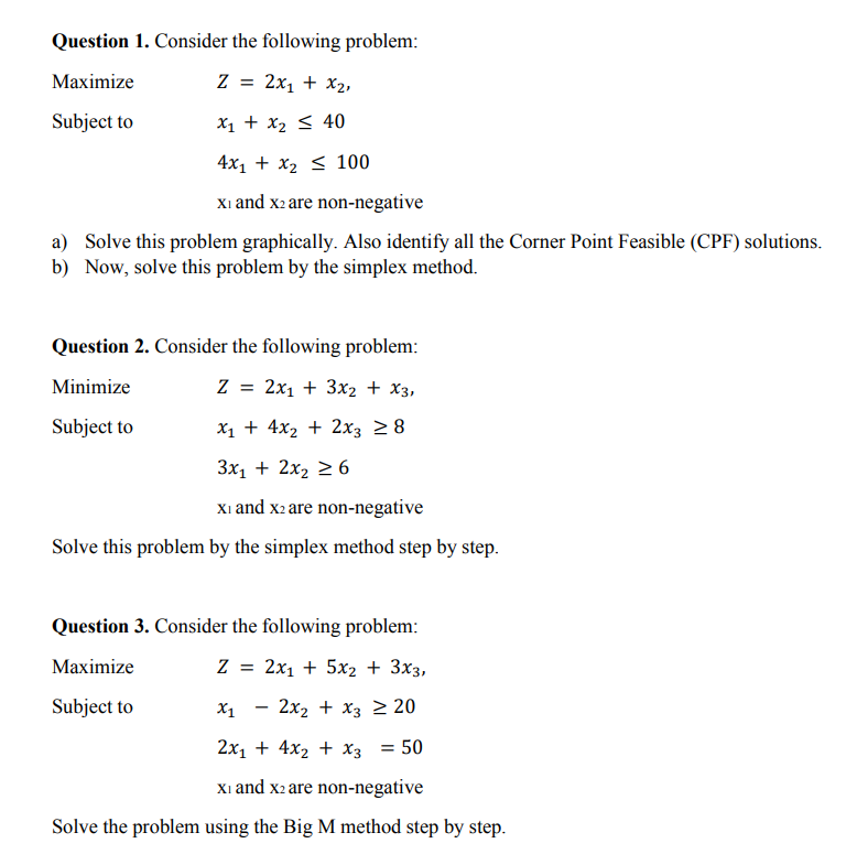 Solved Question 1. ﻿Consider the following | Chegg.com