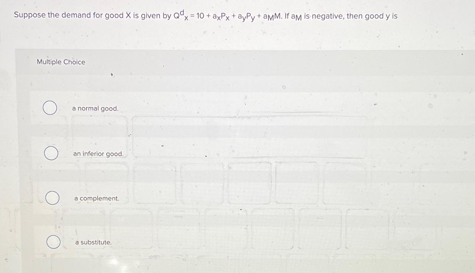 Solved Suppose the demand for good x ﻿is given by | Chegg.com