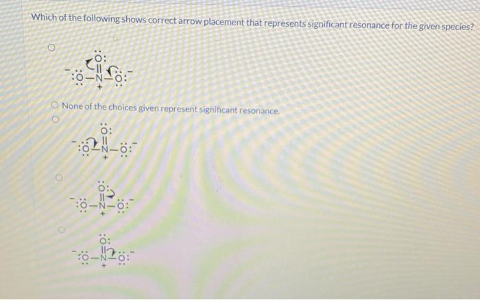 Solved Which of the following shows correct arrow placement | Chegg.com