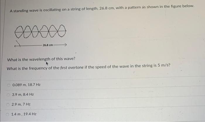Solved A standing wave is oscillating on a string of length, | Chegg.com
