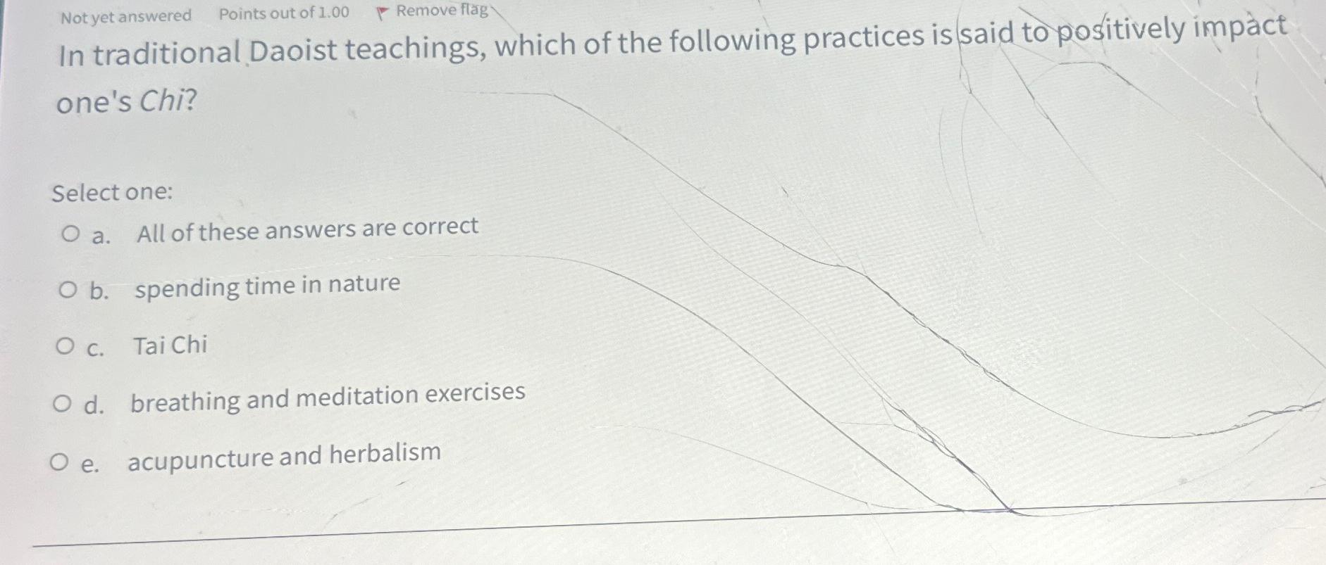 In traditional Daoist teachings, which of the | Chegg.com