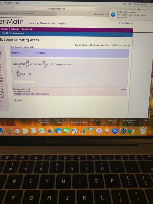 Solved 5 Window Help Tue 8:08 PM myopenmath.com sity Portal | Chegg.com