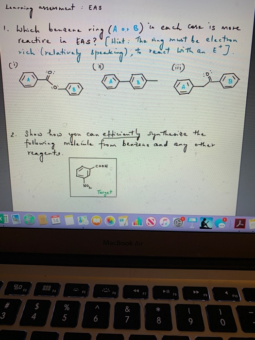 Solved Learning assersment : EAS 1. Which benzene ring | Chegg.com