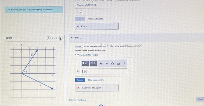 Solved The dot product is one way of multiplying two | Chegg.com