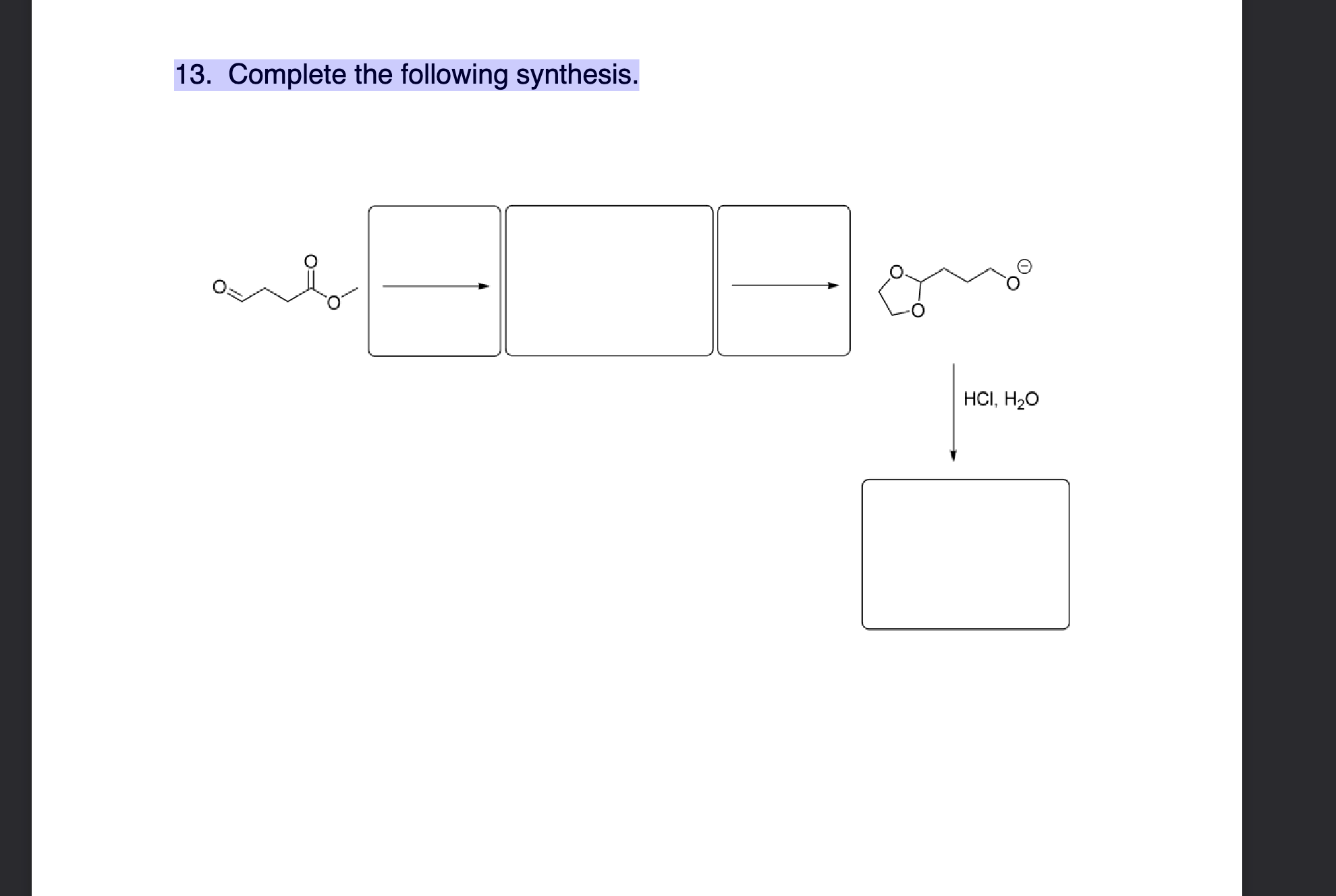Solved Complete the following synthesis.Complete the | Chegg.com