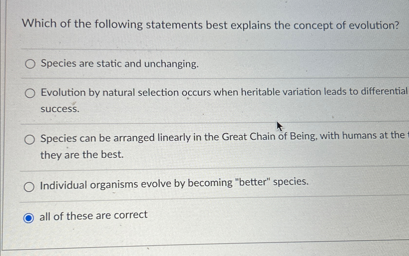 Solved Which of the following statements best explains the | Chegg.com Solved Which of the following statements best explains the | Chegg.com