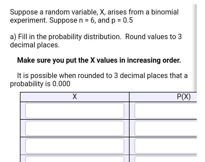 Solved Suppose A Random Variable X Arises From A Binomial