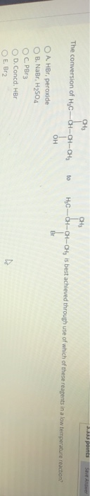 Solved which of the reagents listed below would efficiently | Chegg.com