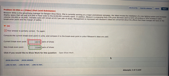 Solved CALCULATOR PRINTER VERSION 4 BACK NOS Problem 22-05A | Chegg.com