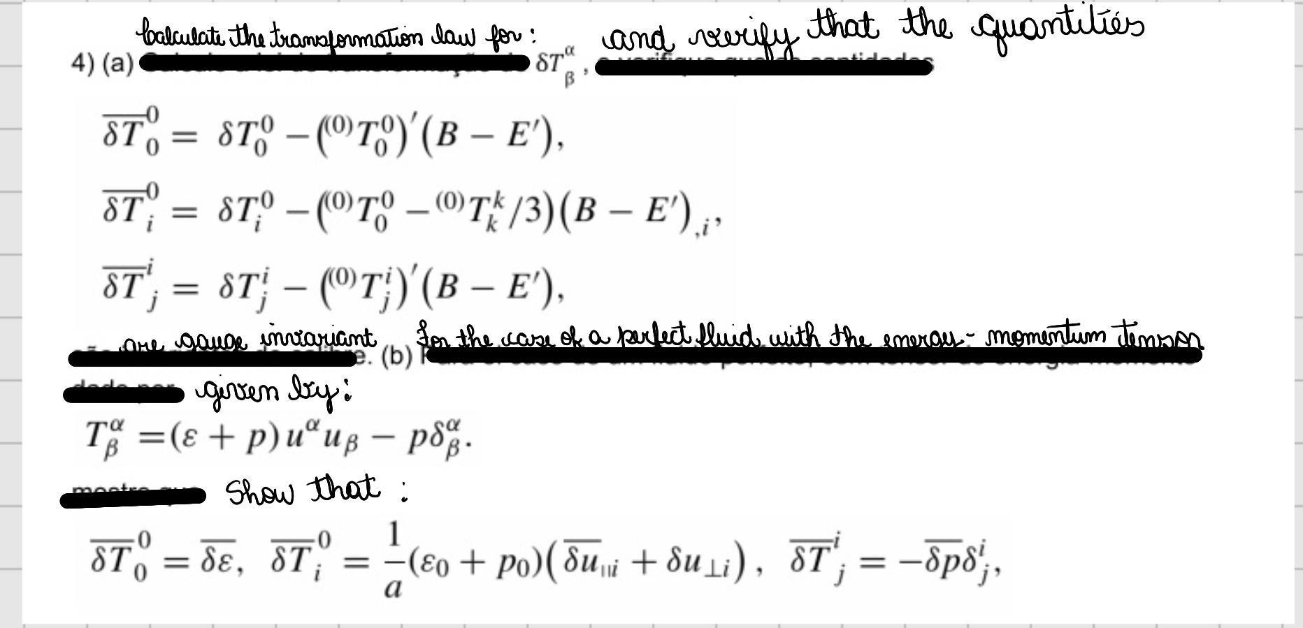 Solved (a)Calculate the transformation law for: and verify | Chegg.com