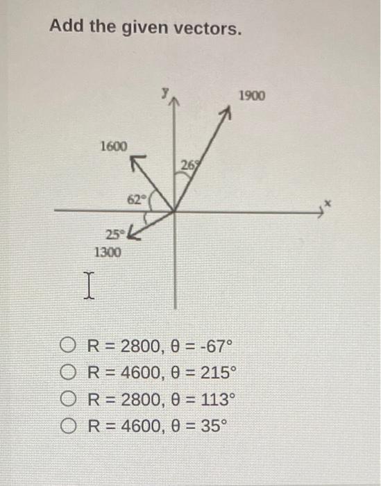 Solved With the given set of components, find R and θ. | Chegg.com