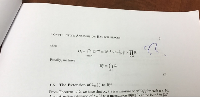 Solved CONSTRUCTIVE ANALYSIS ON BANACH SPACES It follows | Chegg.com
