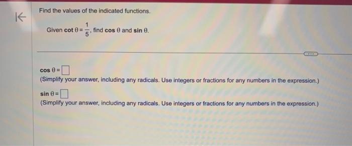 Solved Find the values of the indicated functions. Given | Chegg.com