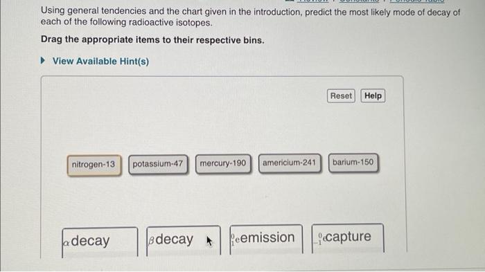 Solved Using general tendencies and the chart given in the | Chegg.com
