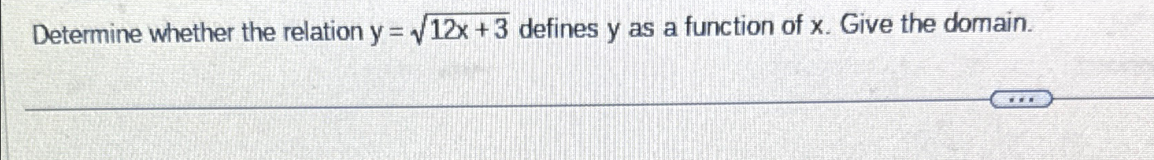 Solved Determine whether the relation y=12x+32 ﻿defines y | Chegg.com