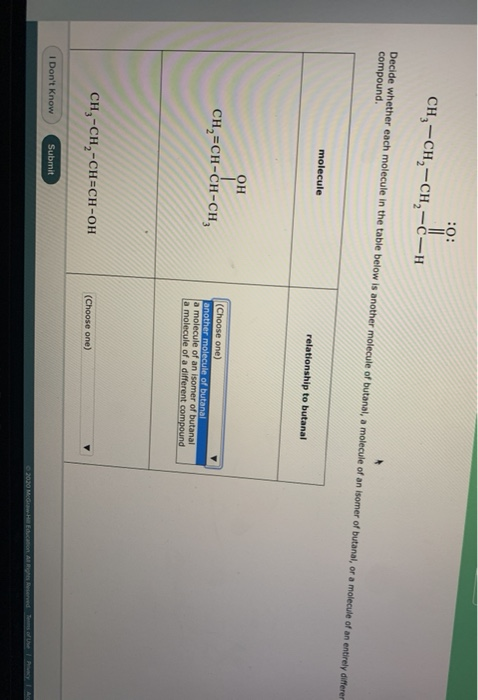 Solved :0: || CH3-CH2-CH2-C-H Decide whether each molecule | Chegg.com
