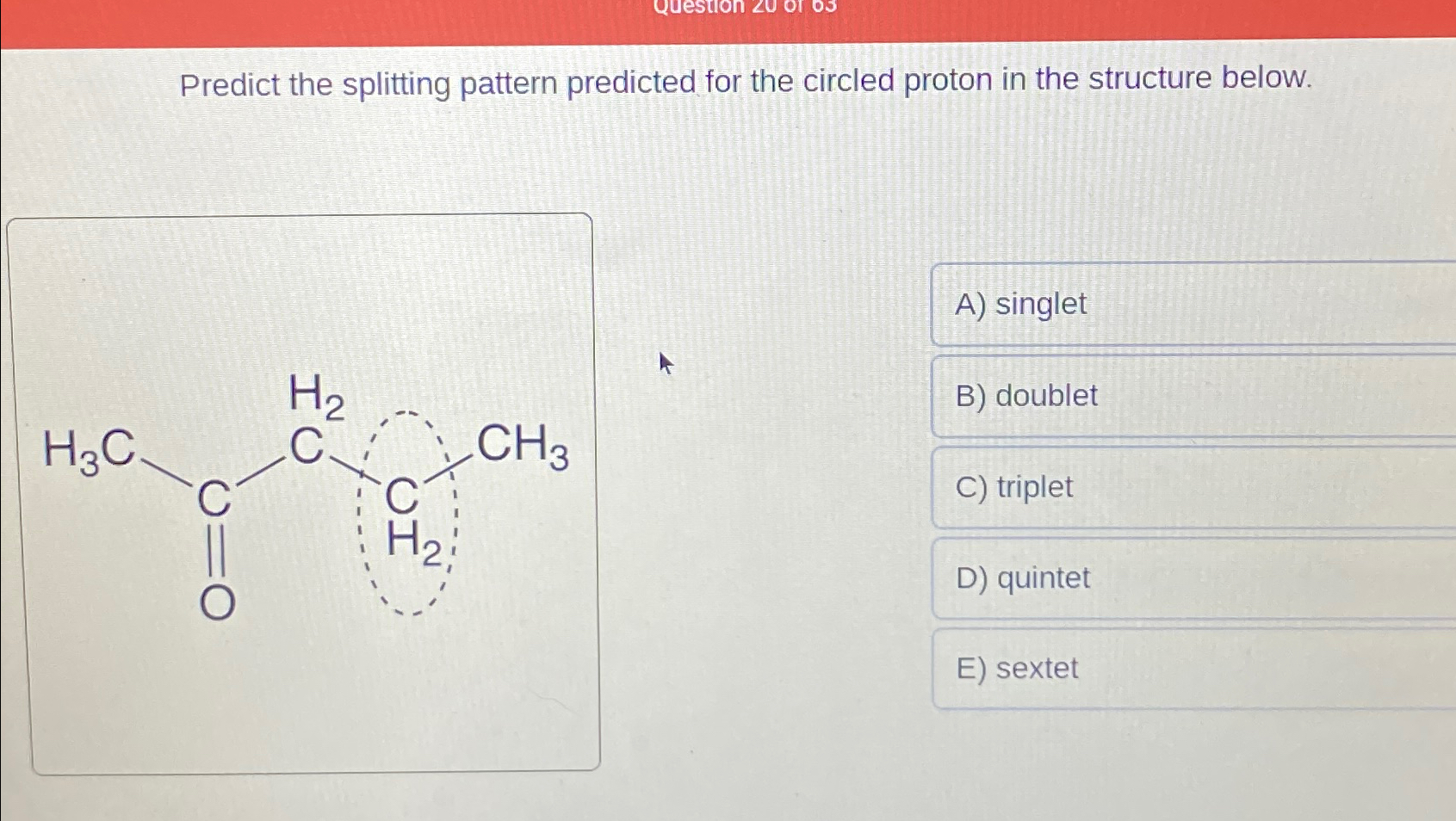 Solved Predict the splitting pattern predicted for the | Chegg.com