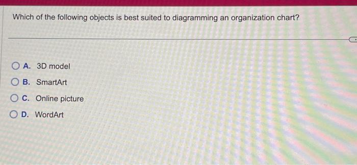 Solved Which of the following objects is best suited to | Chegg.com