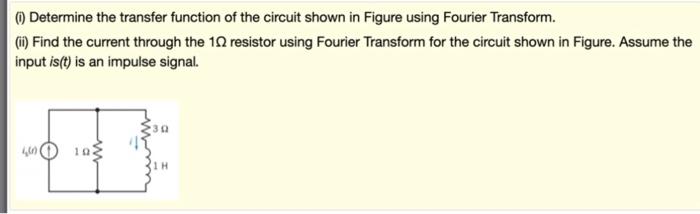 Solved Determine the transfer function of the circuit shown | Chegg.com