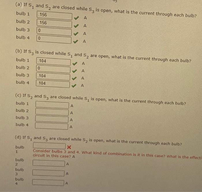 Solved Four identical bulbs, each with a filament resistance | Chegg.com